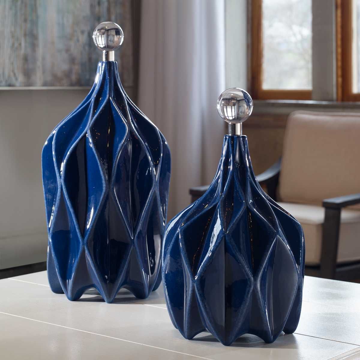 Klara Bottles, Blue, S/2 Lifestyle