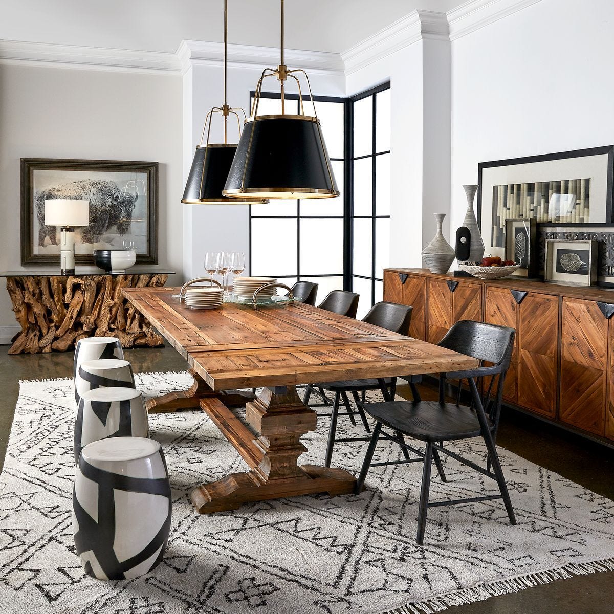 Baldrick Extension Dining Table - Warm Honey Lifestyle
